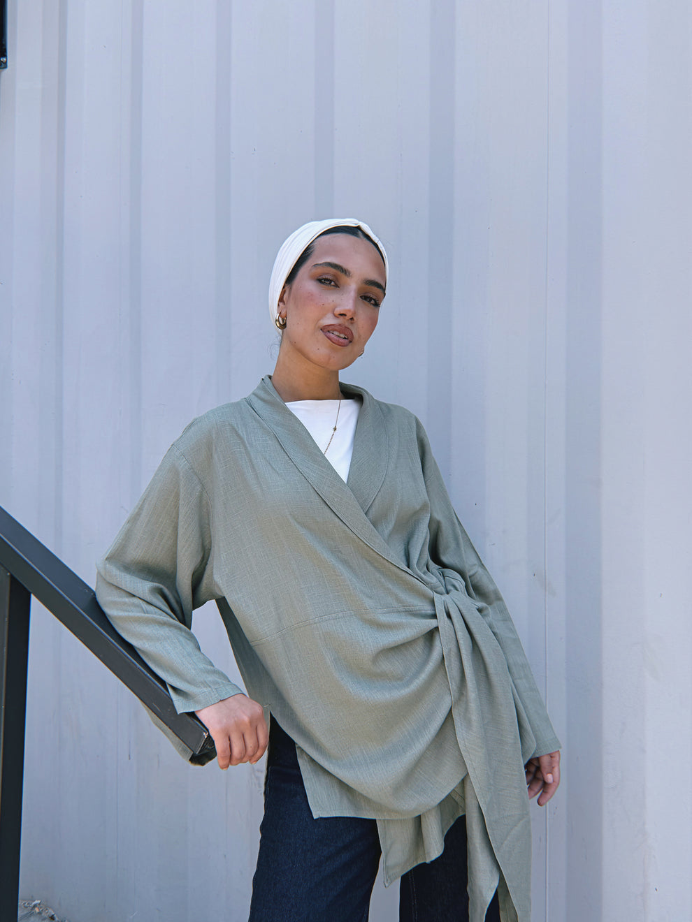 Softly Wrap Kimono - Olive – wajadfam